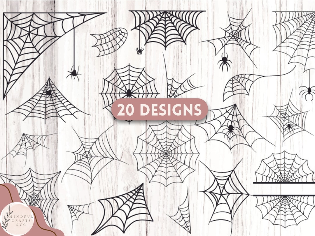 Spider Web Bundle SVG Halloween Cut Files Cricut Silhouette Vector ...