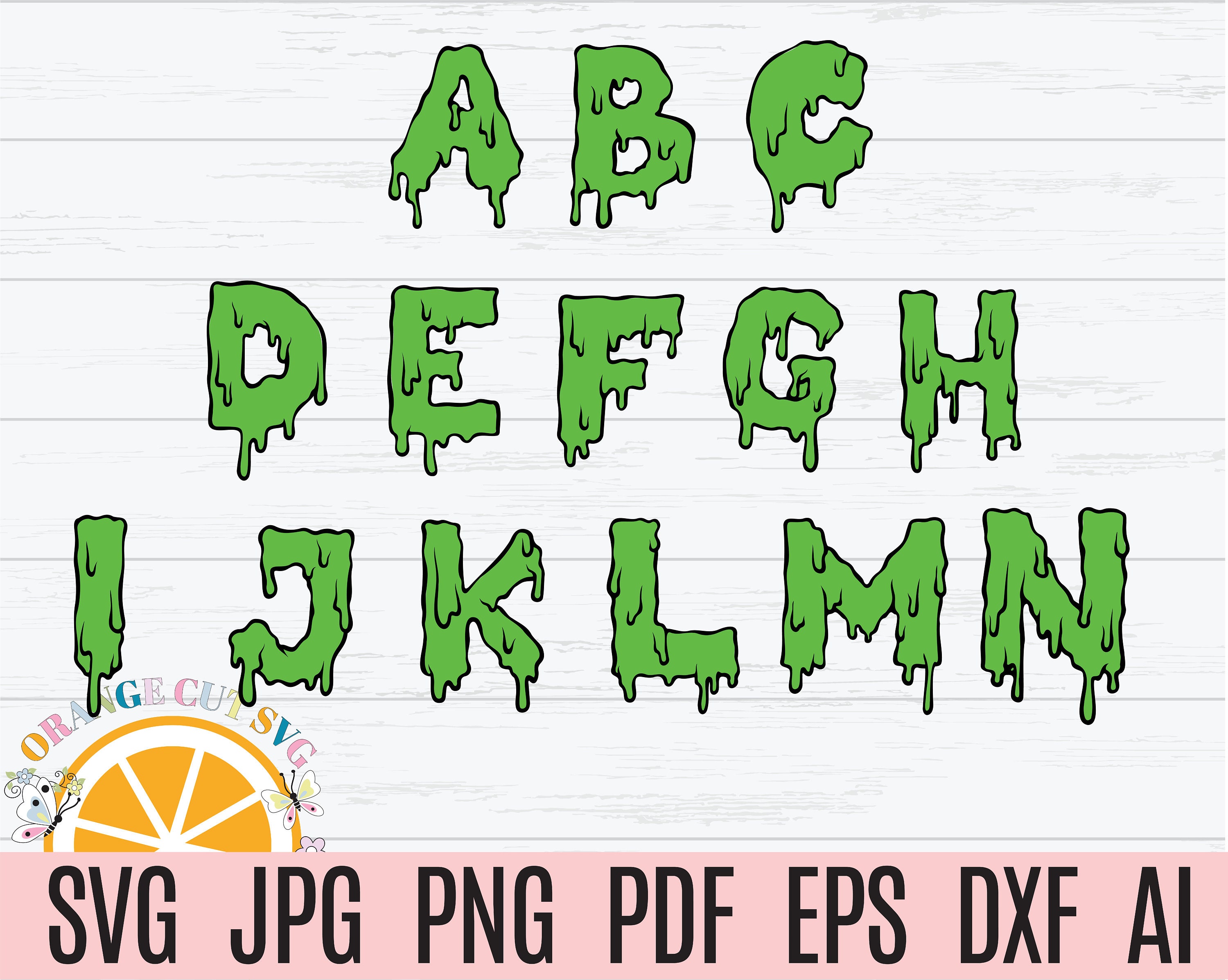 Slime Drip Alphabet Svg Dripping Font Svg Slime Font Svg - Etsy UK