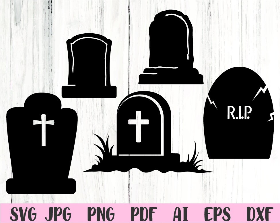 Tombstones Svg Gravestone Svg Graveyard Svg Svg Files for - Etsy