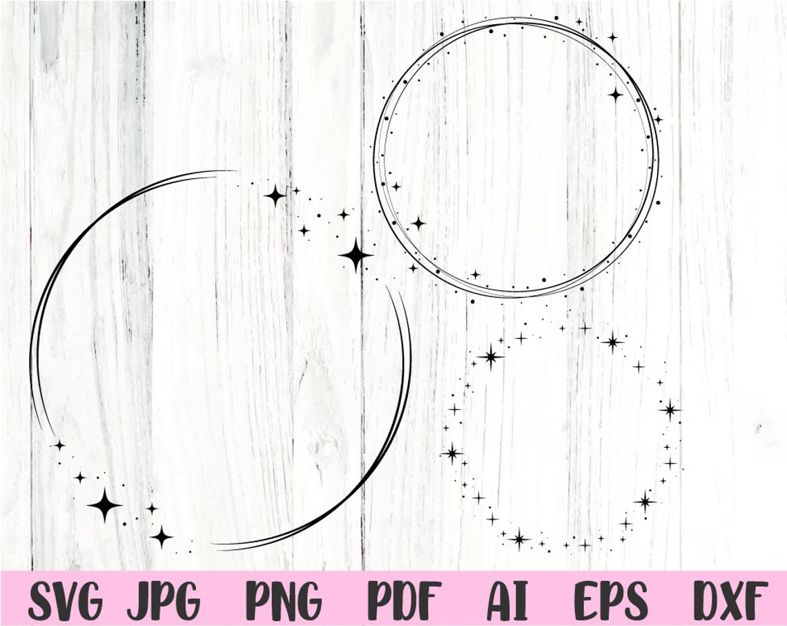 Star Circle Frame Svg Frame Svg Star Svg Svg Files for Cricut - Etsy