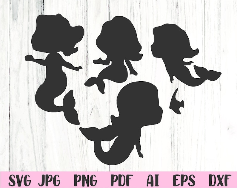 Little Mermaids Svg Mermaids Svg Ariel Svg Svg Files for - Etsy