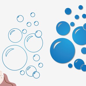 Burbujas SVG / Archivo DXF para Cricut & Silhouette / Linda burbuja ...