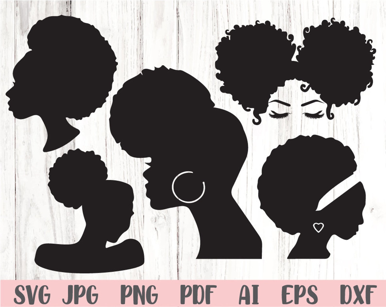 Afro Girls Svg Afro Woman Svg Afro Svg Instant Download Svg - Etsy UK