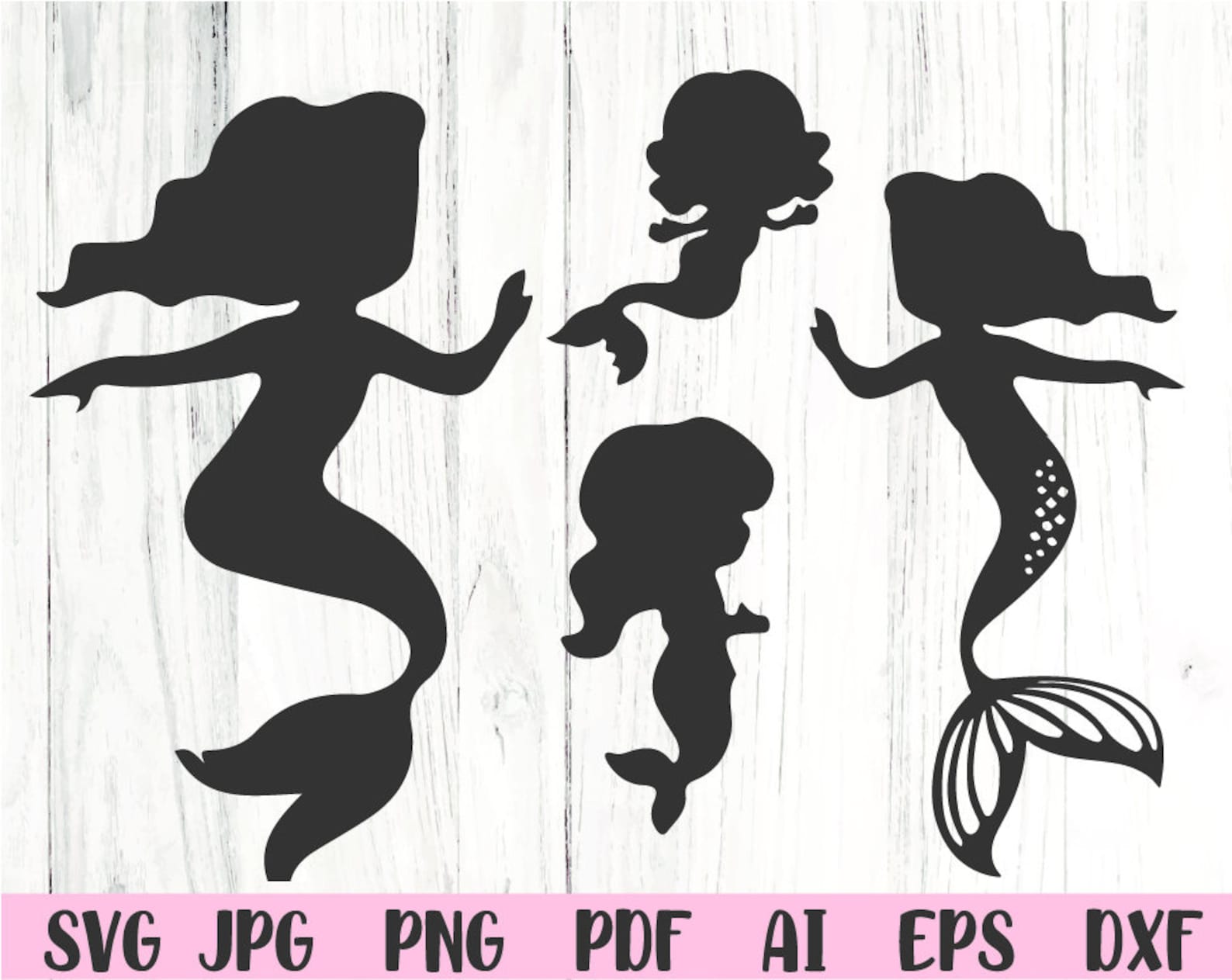 Little Mermaids Svg Mermaids Svg Ariel Svg Svg Files for - Etsy