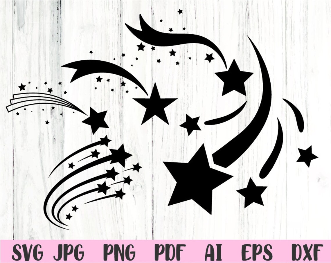 Shooting Stars Svg Stars Svg Sparkle Svg Svg Files for Cricut - Etsy Canada