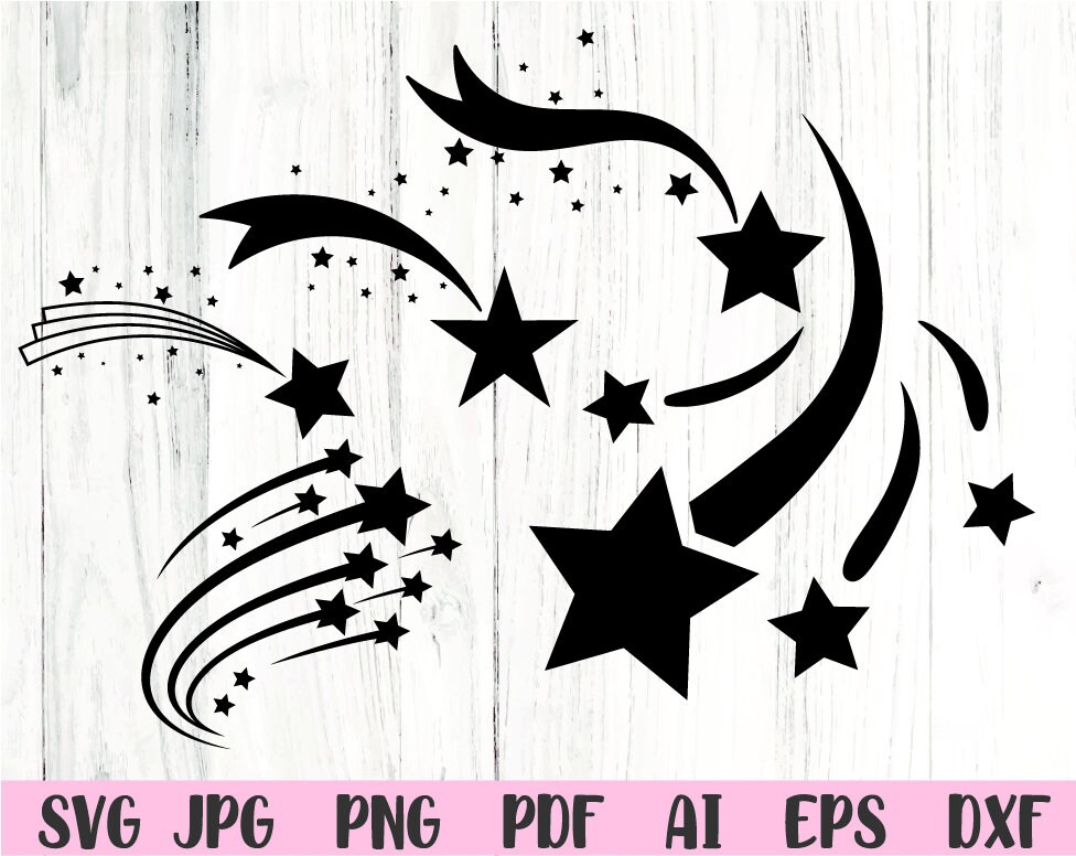 Shooting Stars Svg Stars Svg Sparkle Svg Svg Files for Cricut - Etsy Canada