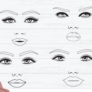 Woman Face Outline Svg Woman Silhouette Eyelashes Svg Svg Files for ...