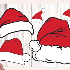 Christmas SVG Bundle Santa Hat SVG, Elf Hat SVG, Holiday Design Files ...
