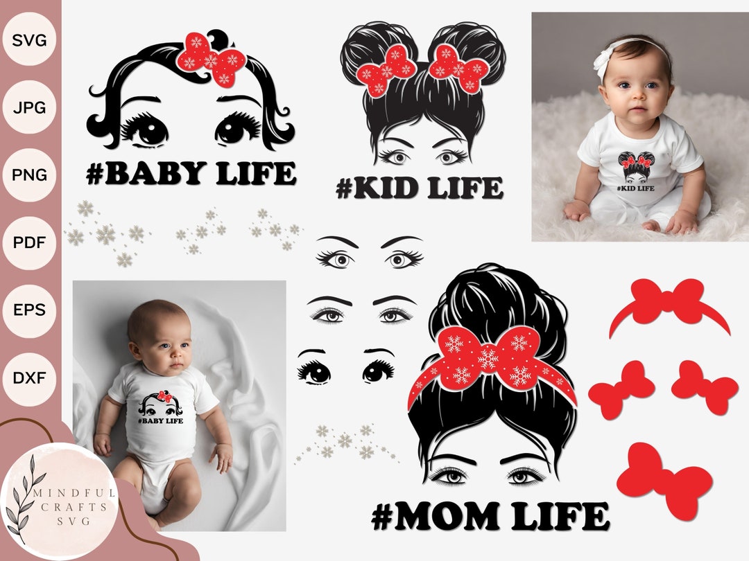 Mom Baby Kid Life SVG, Momlife SVG, Mom Daughter SVG, Mom Life Shirt ...