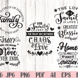 Home and Family Svg Home Svg Family Svg Instant Download Svg Files for ...