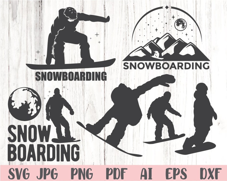 Snowboard Bundle Svg Snowboard Svg Instant Download Svg Files - Etsy