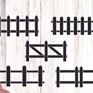 Zäune Silhouette SVG Zaun geschnitten Datei Lattenzaun SVG-Dateien für ...