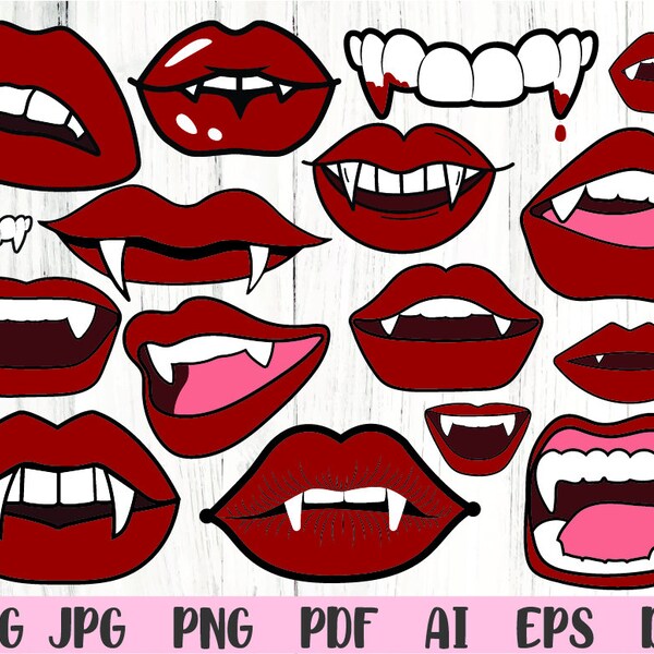 Vampire Teeth Svg - Etsy