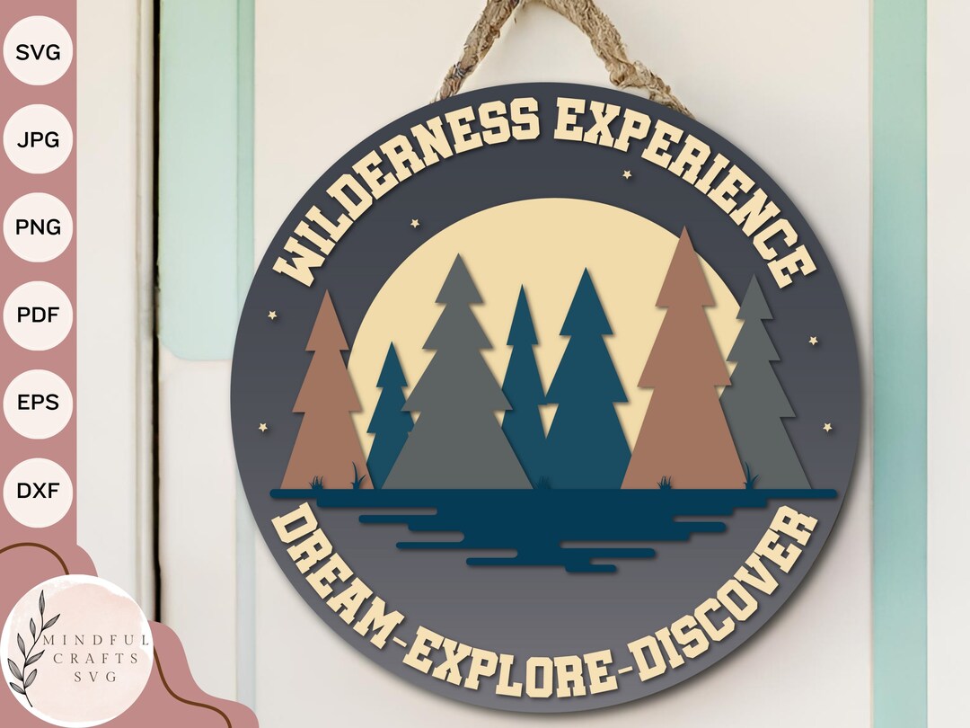 Wilderness Experience Sign SVG Outdoor Adventure Laser Cut File for ...
