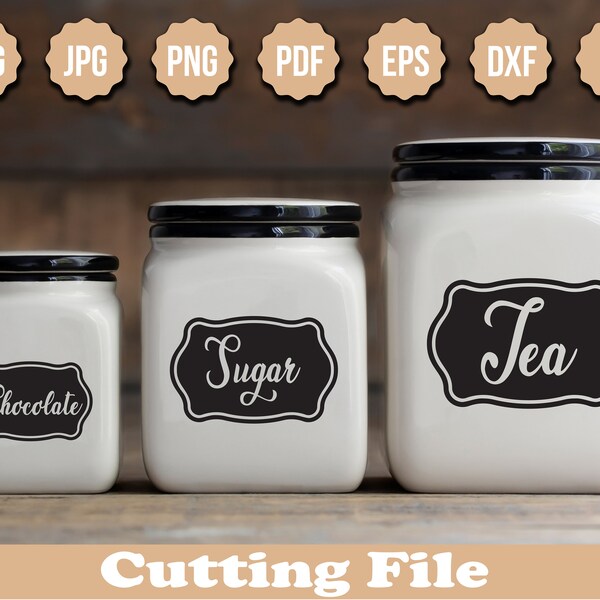 Canister Labels Svg - Etsy