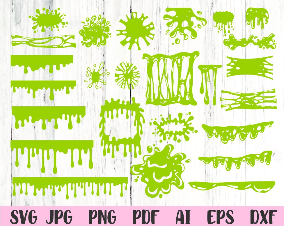 Slime Svg Goo Drippy Bundle Svg Files for Cricut Instant - Etsy Hong Kong