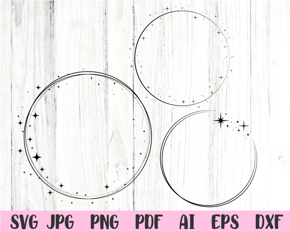 Star Circle Frame Svg Frame Svg Star Svg Svg Files for Cricut - Etsy