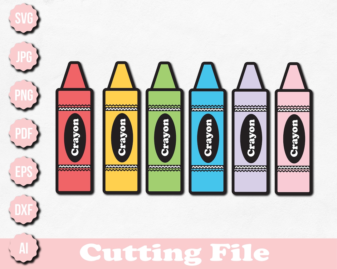Crayons Svg Crayons Set Svg Instant Download Svg Files for - Etsy