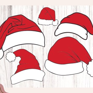 Christmas SVG Bundle Santa Hat SVG, Elf Hat SVG, Holiday Design Files ...