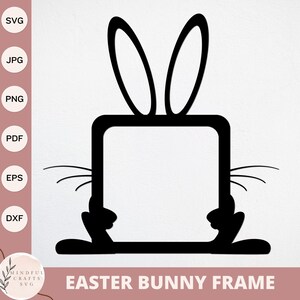 Easter Bunny Frame Svg Rabbit Frame SVG Bunny Border SVG Instant ...