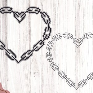 Chain Heart Svg Heart Svg Chain Svg Svg Files for Cricut Instant ...