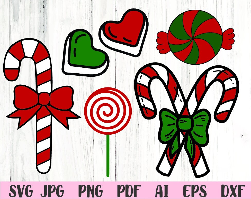Christmas Candy Svg Candy Svg Christmas Svg Svg Files for - Etsy