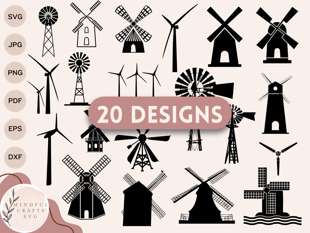 Windmill Svg Farmhouse Svg Windmill Clipart Svg Files for Cricut ...