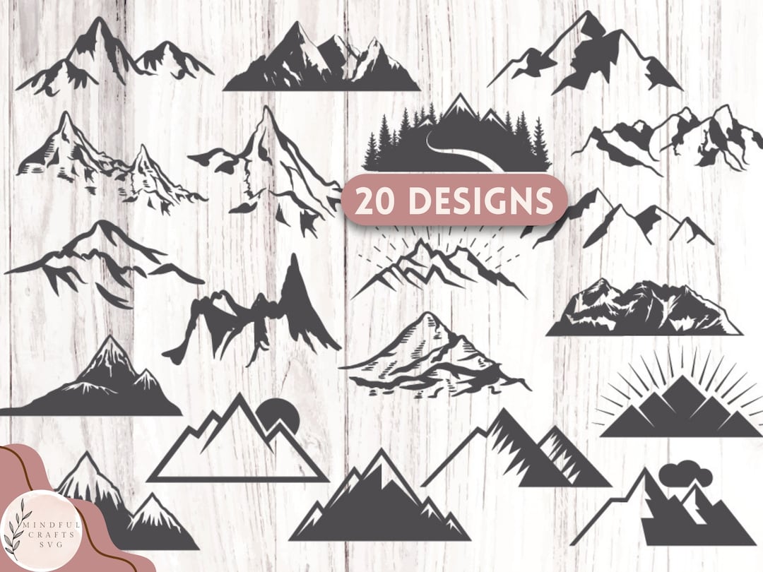Mountain Bundle SVG Cut Files for Cricut and Silhouette Nature SVG ...
