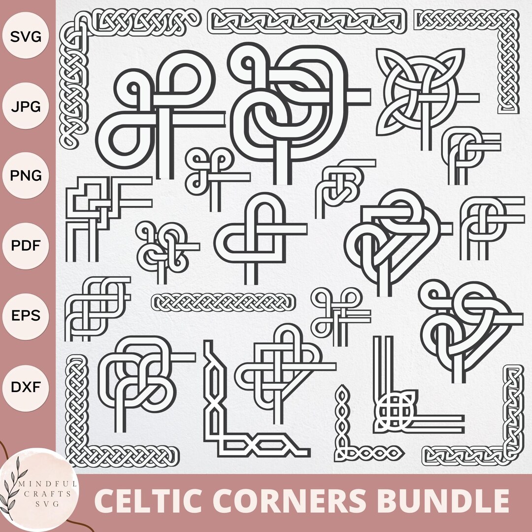 Celtic Corners Svg Celtic Svg Abstract Symbol Svg Svg Files for Cricut ...