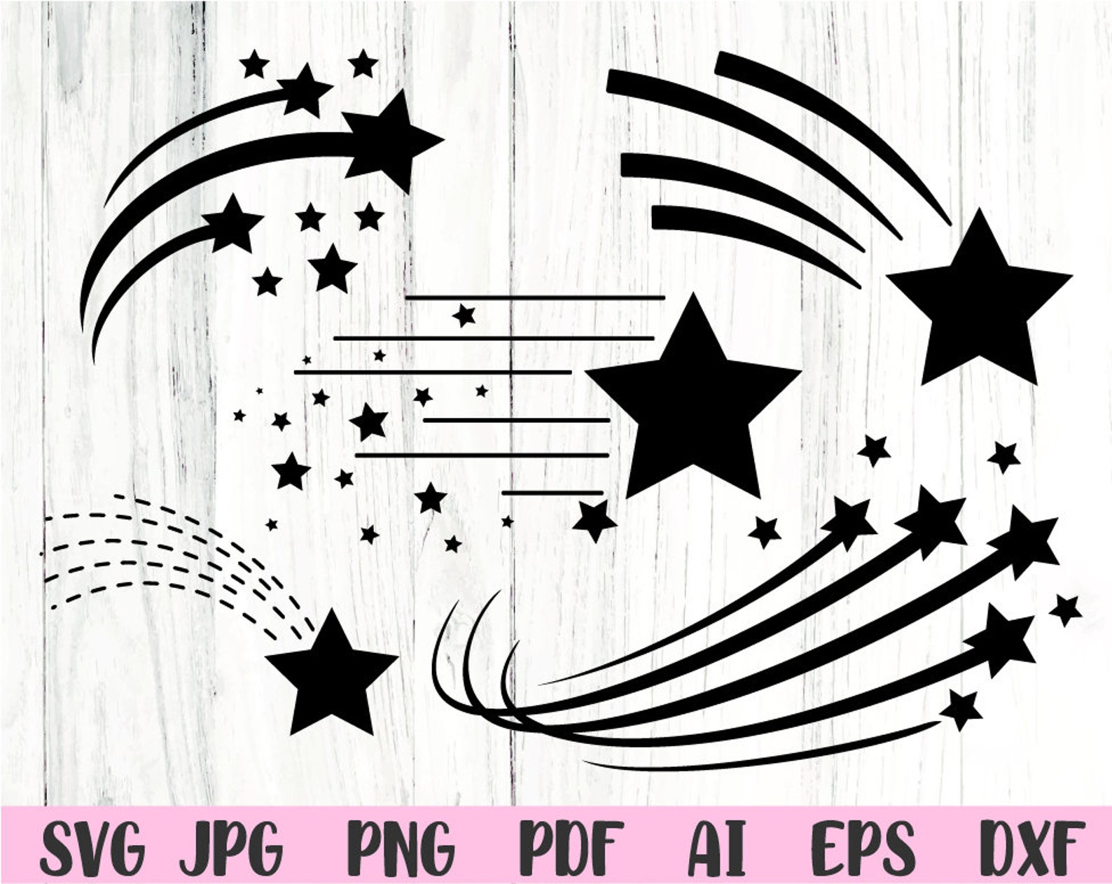 Shooting Stars Svg Stars Svg Sparkle Svg Svg Files for Cricut - Etsy Canada