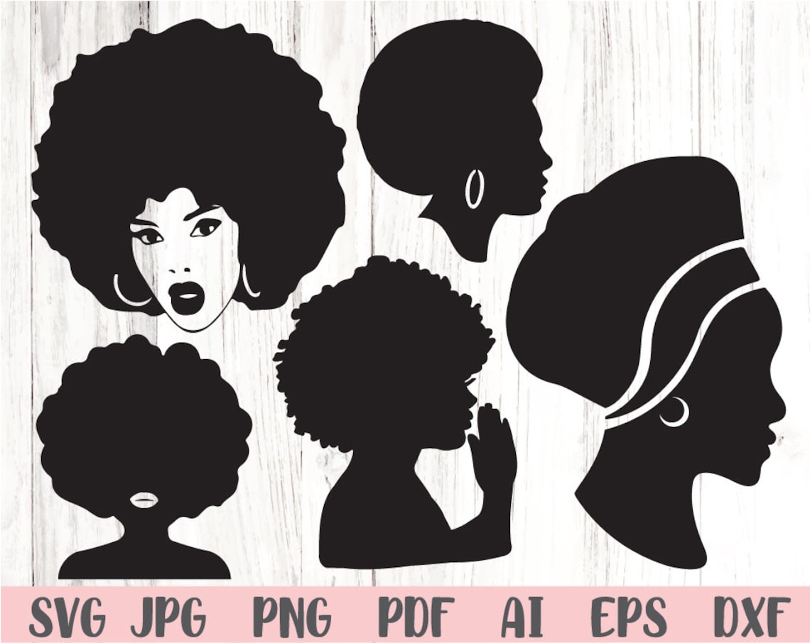 Afro Girls Svg Afro Woman Svg Afro Svg Instant Download Svg - Etsy UK