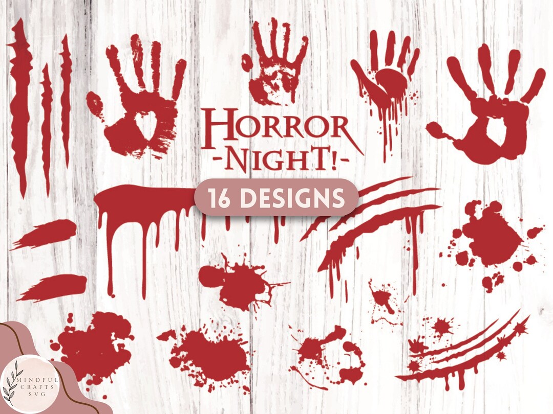 Bloody Hand Svg Halloween Svg Bloody Handprints Svg Svg Files for ...