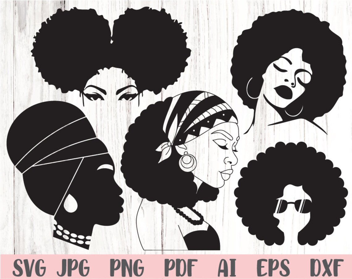 Afro Girls Svg Afro Woman Svg Afro Svg Instant Download Svg - Etsy UK
