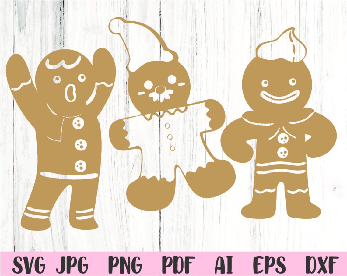 Gingerbread Man Svg Gingerbread Svg Christmas Svg Svg Files - Etsy