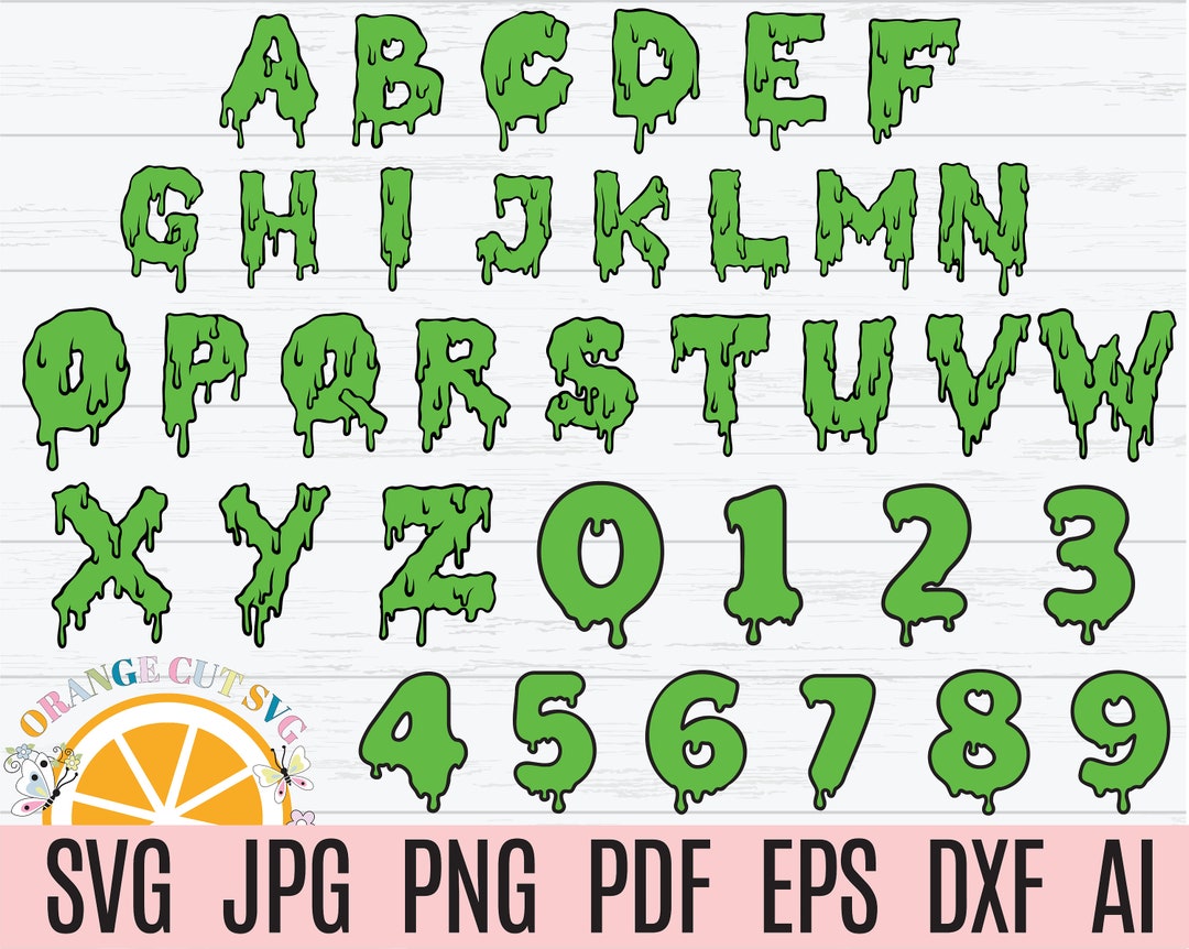 Slime Drip Alphabet Svg Dripping Font Svg Slime Font Svg - Etsy Australia