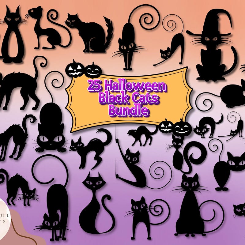 Halloween Cat Svg - Etsy