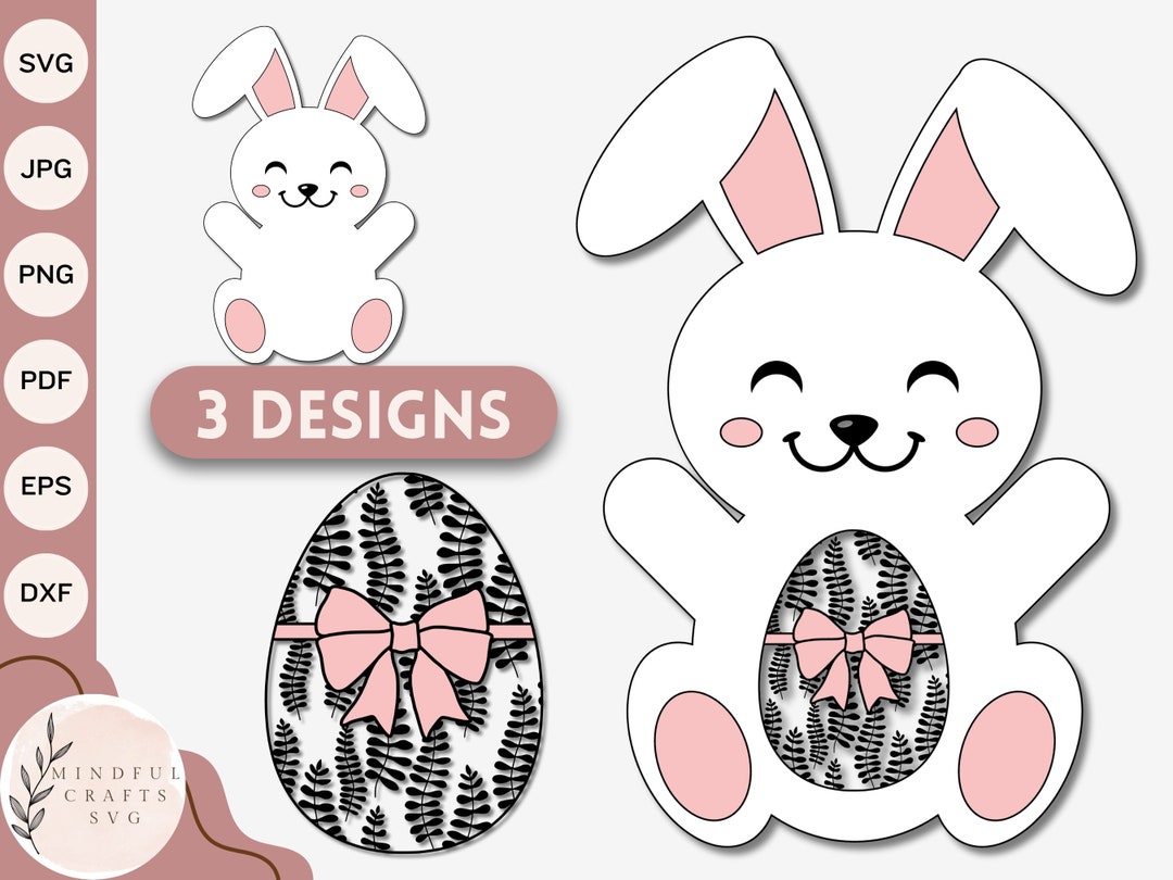 Cute Easter Bunny Svg Easter Bunny SVG Easter Rabbit Clipart Spring ...