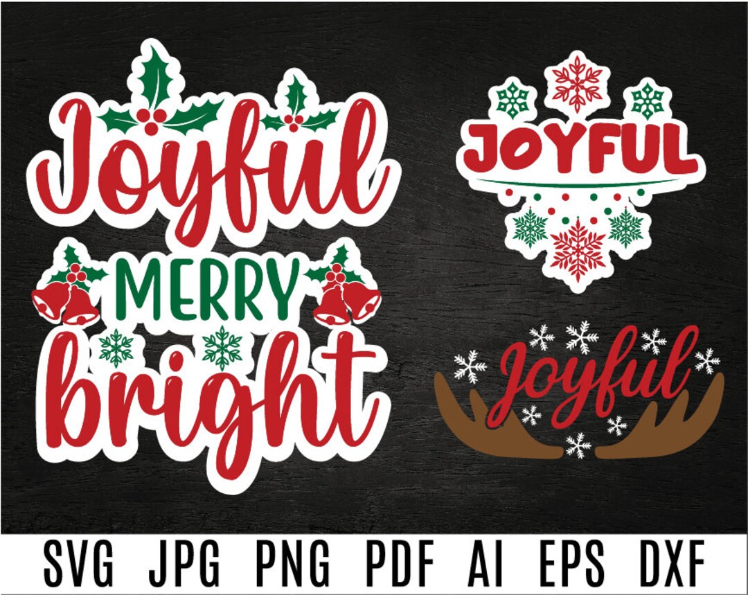 Joyful Svg Christmas Svg Joy Svg Svg Files for Cricut Instant - Etsy