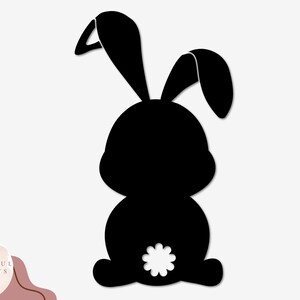 Easter Bunny SVG Rabbit DXF, Silhouette Cut File Easter Bunny Clipart ...