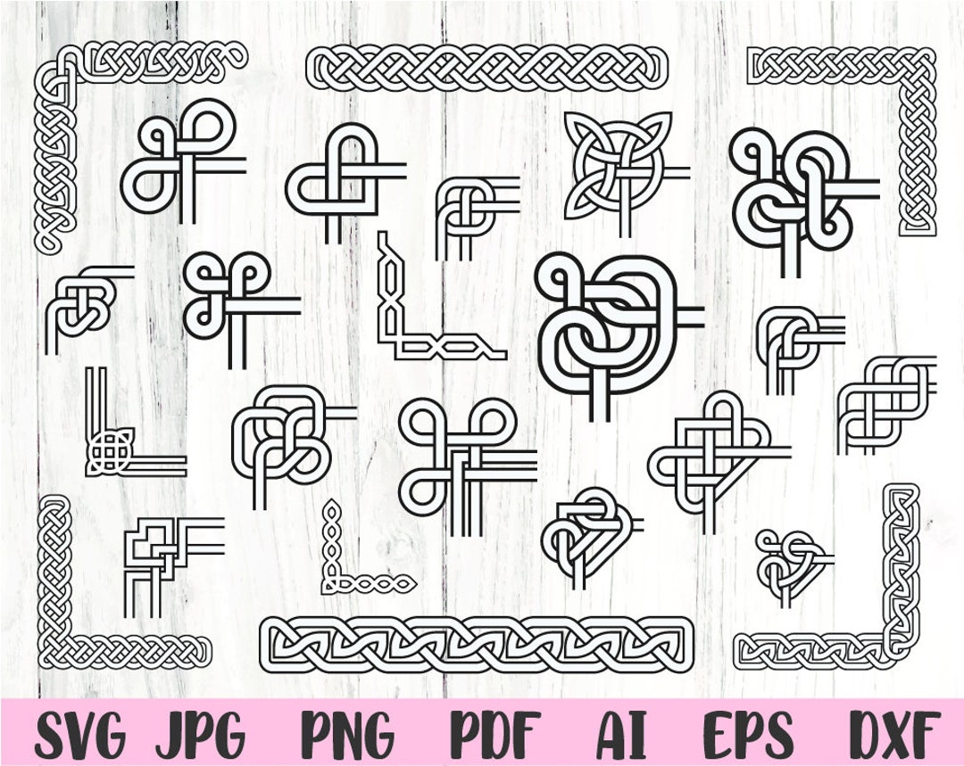 Celtic Corners Svg Celtic Svg Abstract Symbol Svg Svg Files for Cricut Instant Download Mystical ...