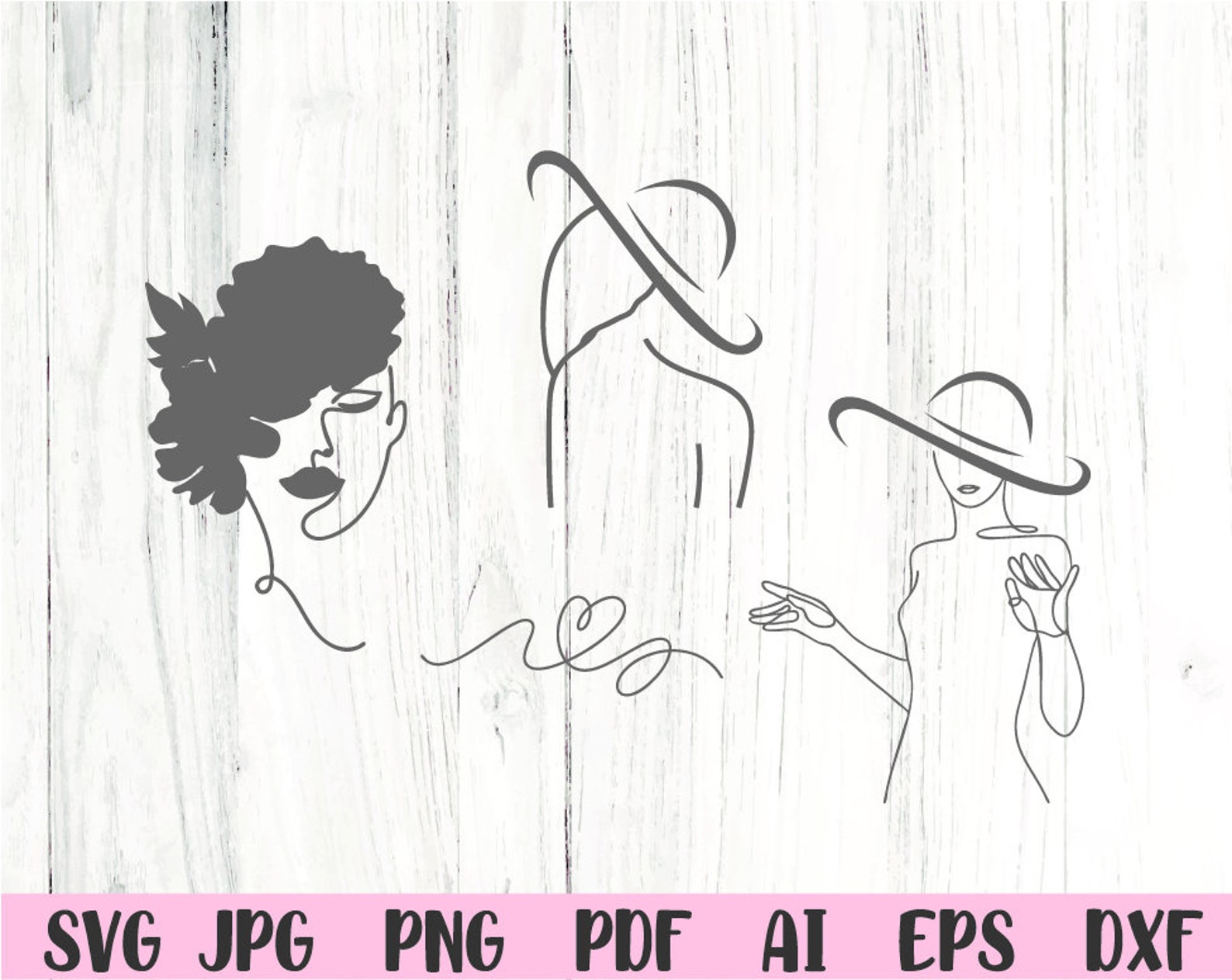 Feminine Lineart Svg Oneline Art Svg Single Line Svg Svg Files - Etsy