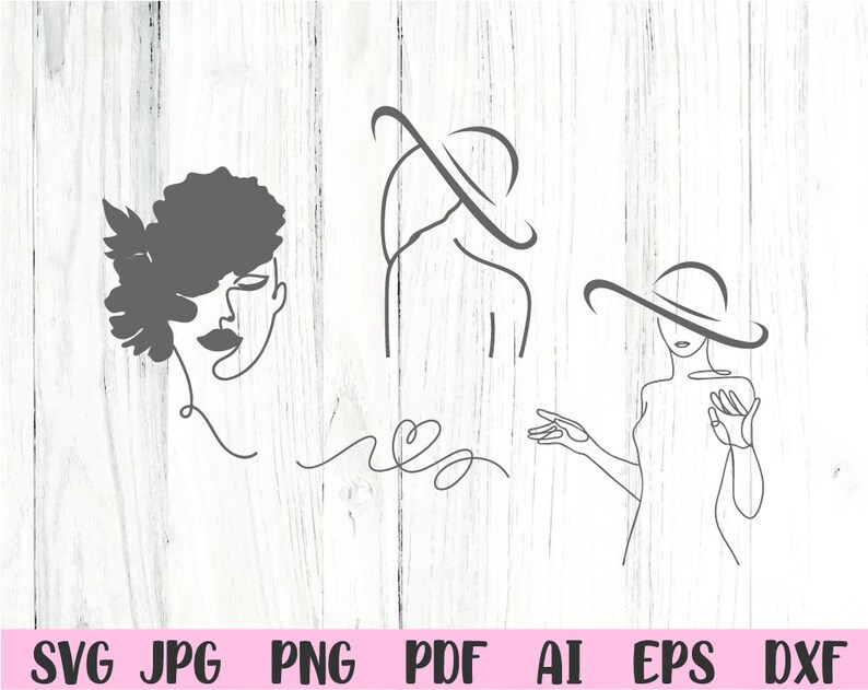 Feminine Lineart Svg Oneline Art Svg Single Line Svg Svg Files - Etsy