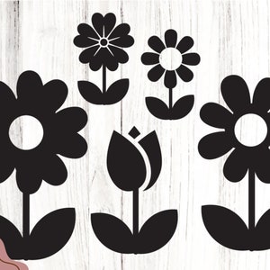 Simple Flowers SVG Botanical Floral Bundle Instant Download SVG Files ...
