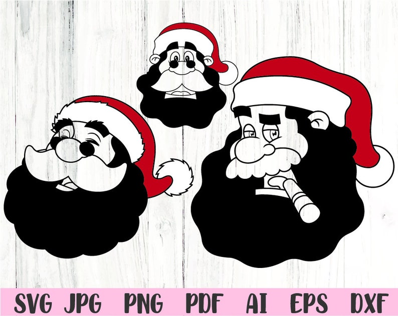 Santa Face Svg Santa Svg Christmas Svg Svg Files for Cricut - Etsy