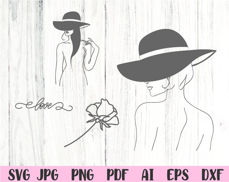 Feminine Lineart Svg Oneline Art Svg Single Line Svg Svg Files - Etsy