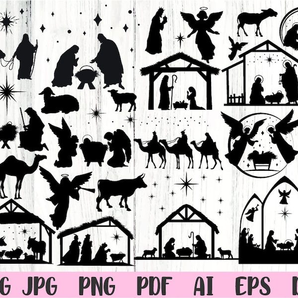 Nativity Svg - Etsy
