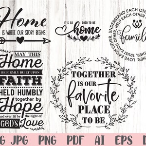 Home and Family Svg Home Svg Family Svg Instant Download Svg Files for ...