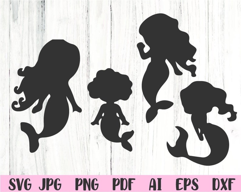 Little Mermaids Svg Mermaids Svg Ariel Svg Svg Files for - Etsy