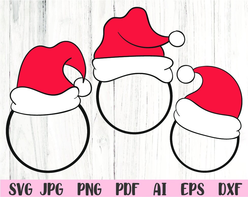 Santa Hat Monogram Svg Santa Hat Svg Christmas Svg Svg Files - Etsy