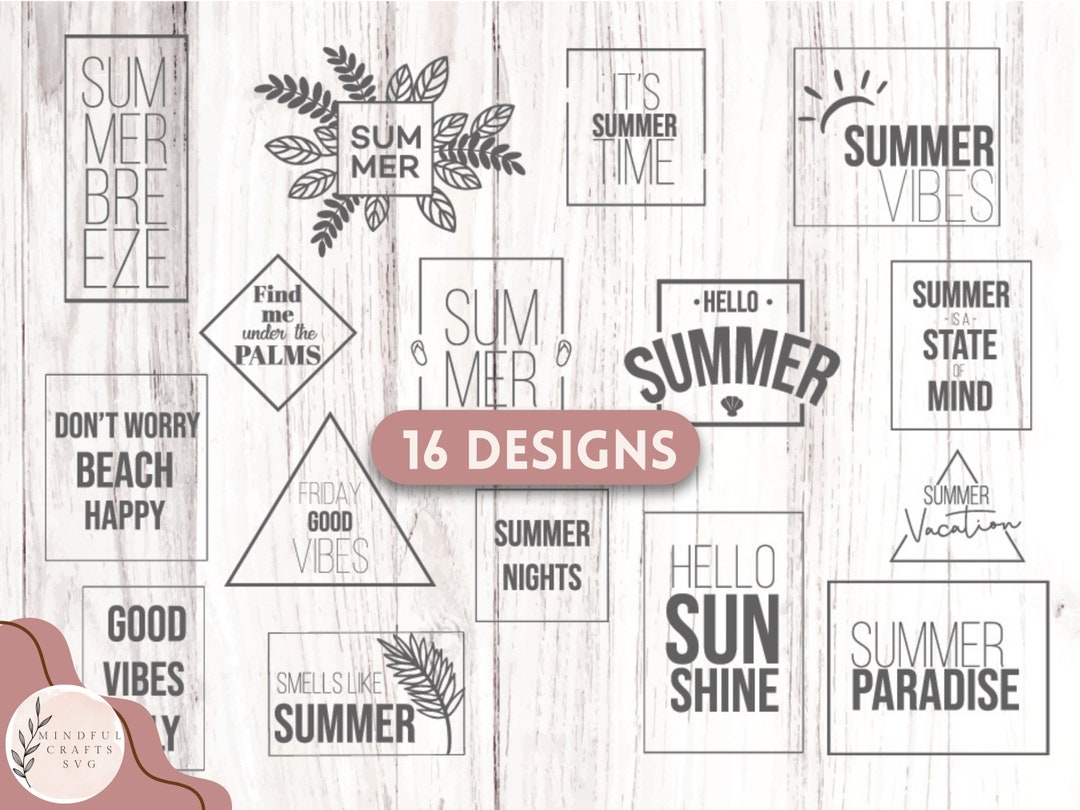 Summer SVG Bundle Beach Vacation Cutting File Cricut and Silhouette ...